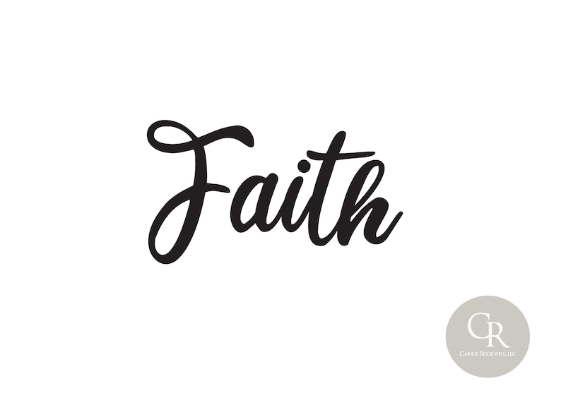 Faith Black Letters Sublimation Design - Etsy