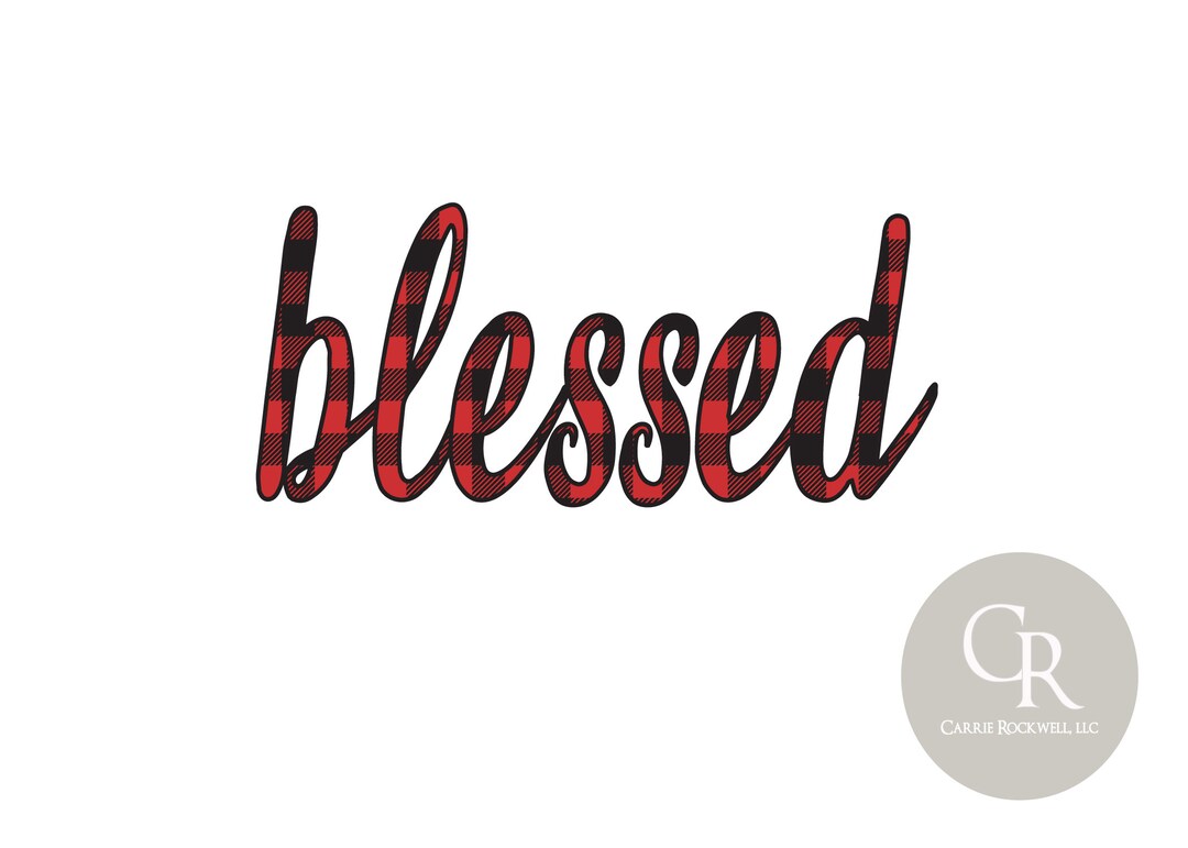 Blessed Red Buffalo Plaid T-shirt and Mug Sublimation Design - Etsy