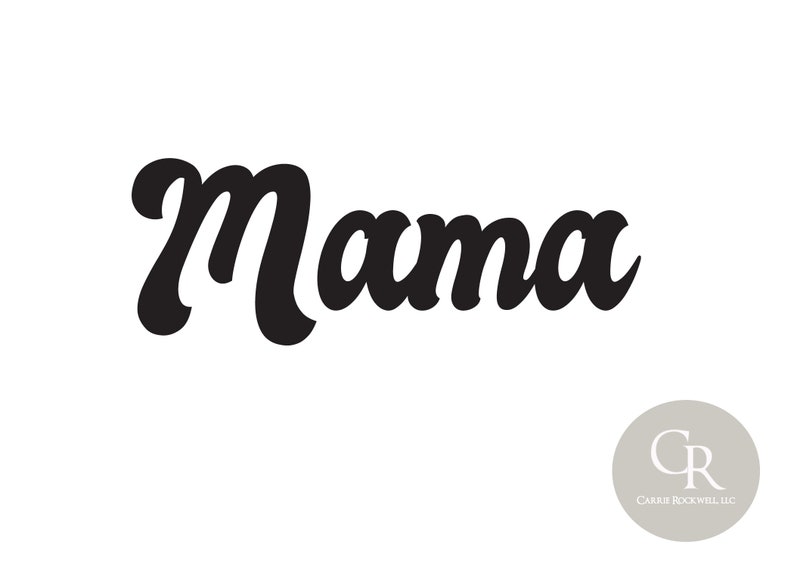 Mama Retro Style Black Letters Sublimation Design - Etsy