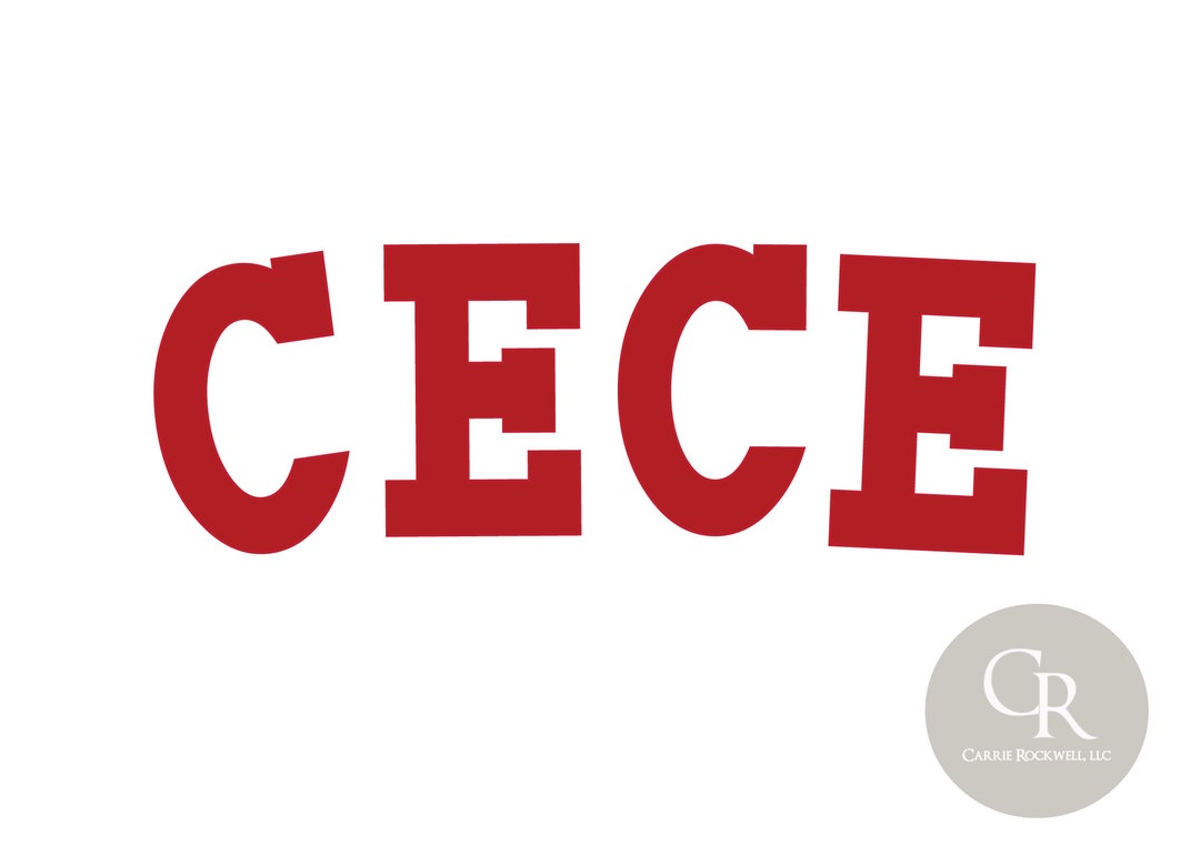 CECE Red Letters Sublimation Design - Etsy
