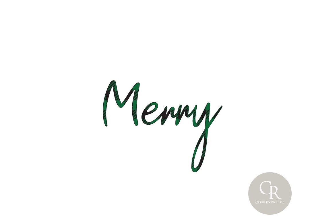 Merry Green Buffalo Plaid Sublimation Design - Etsy