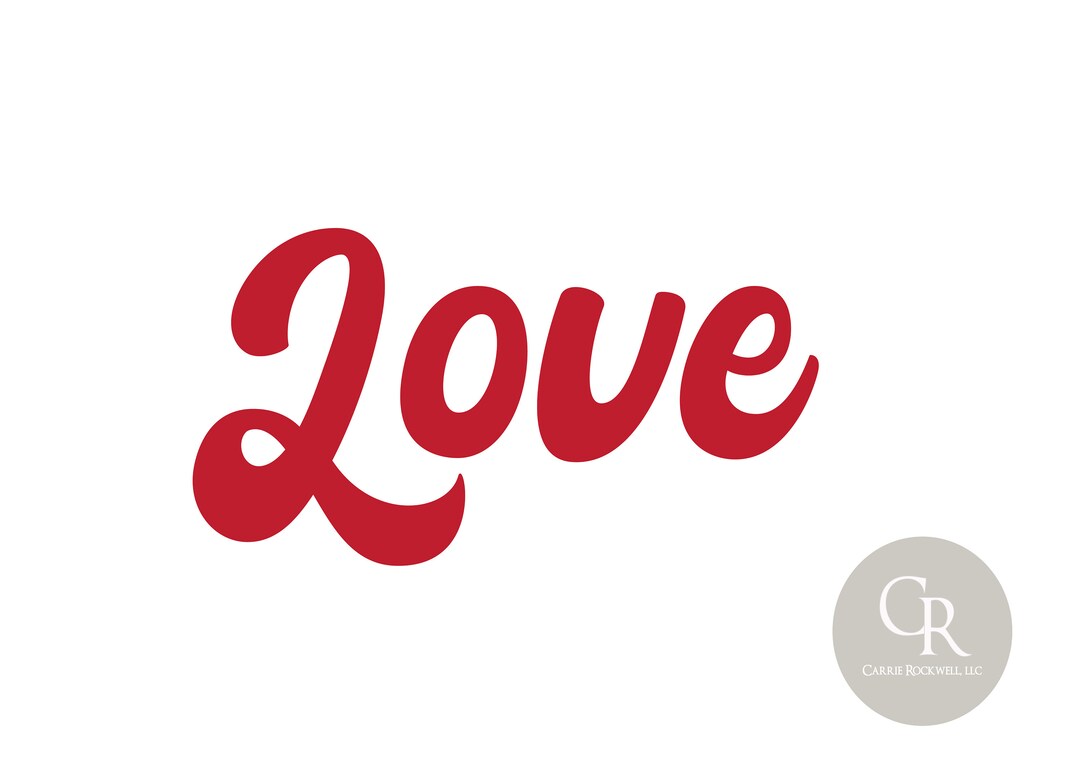 LOVE Red Letters Valentine's Day Sublimation Design - Etsy