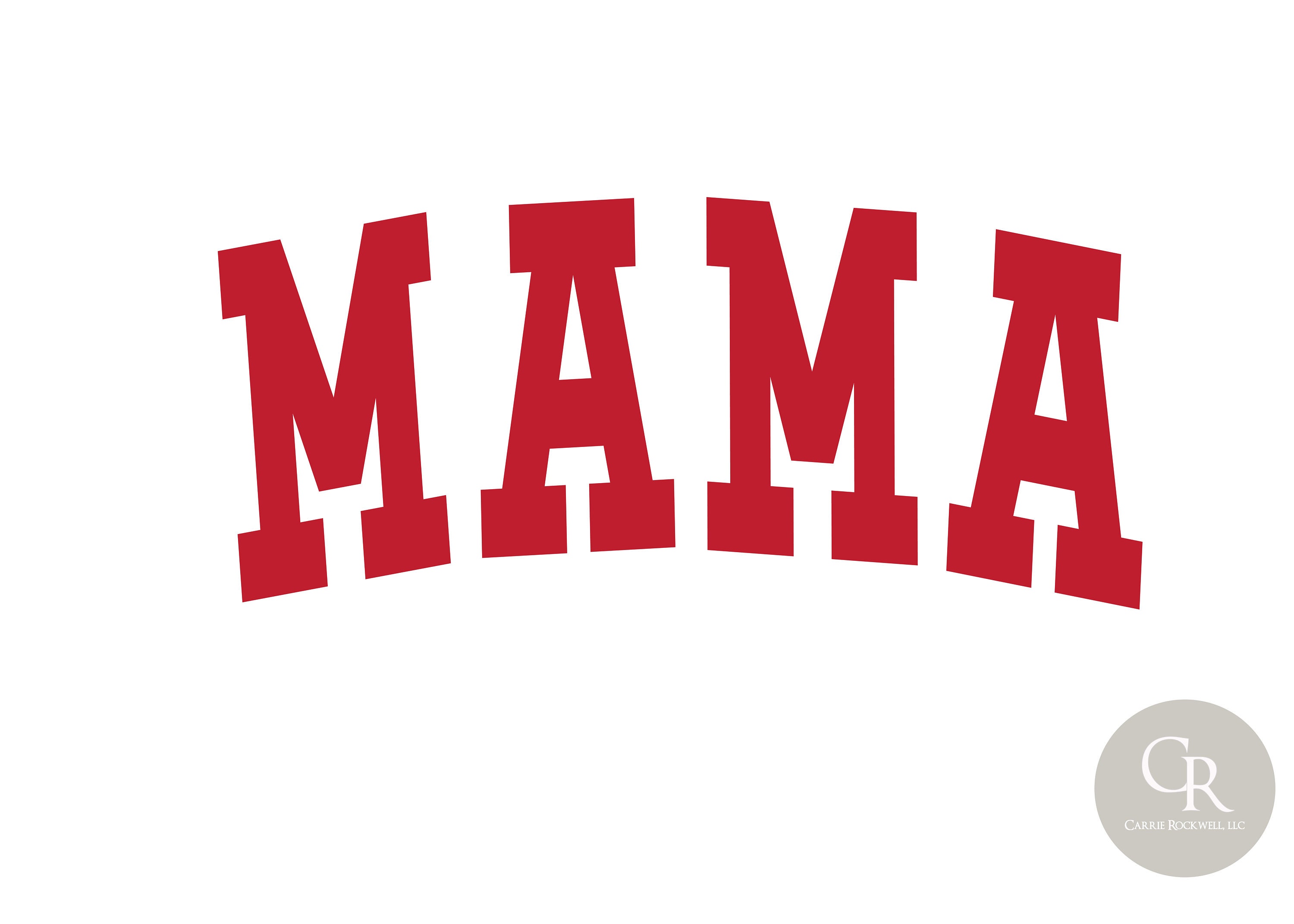 MAMA Red Letters Sublimation Design - Etsy
