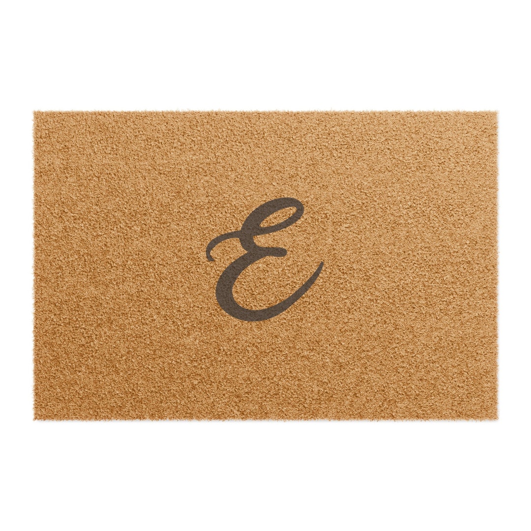 Letter E Last Name and Custom Design Doormat - Etsy