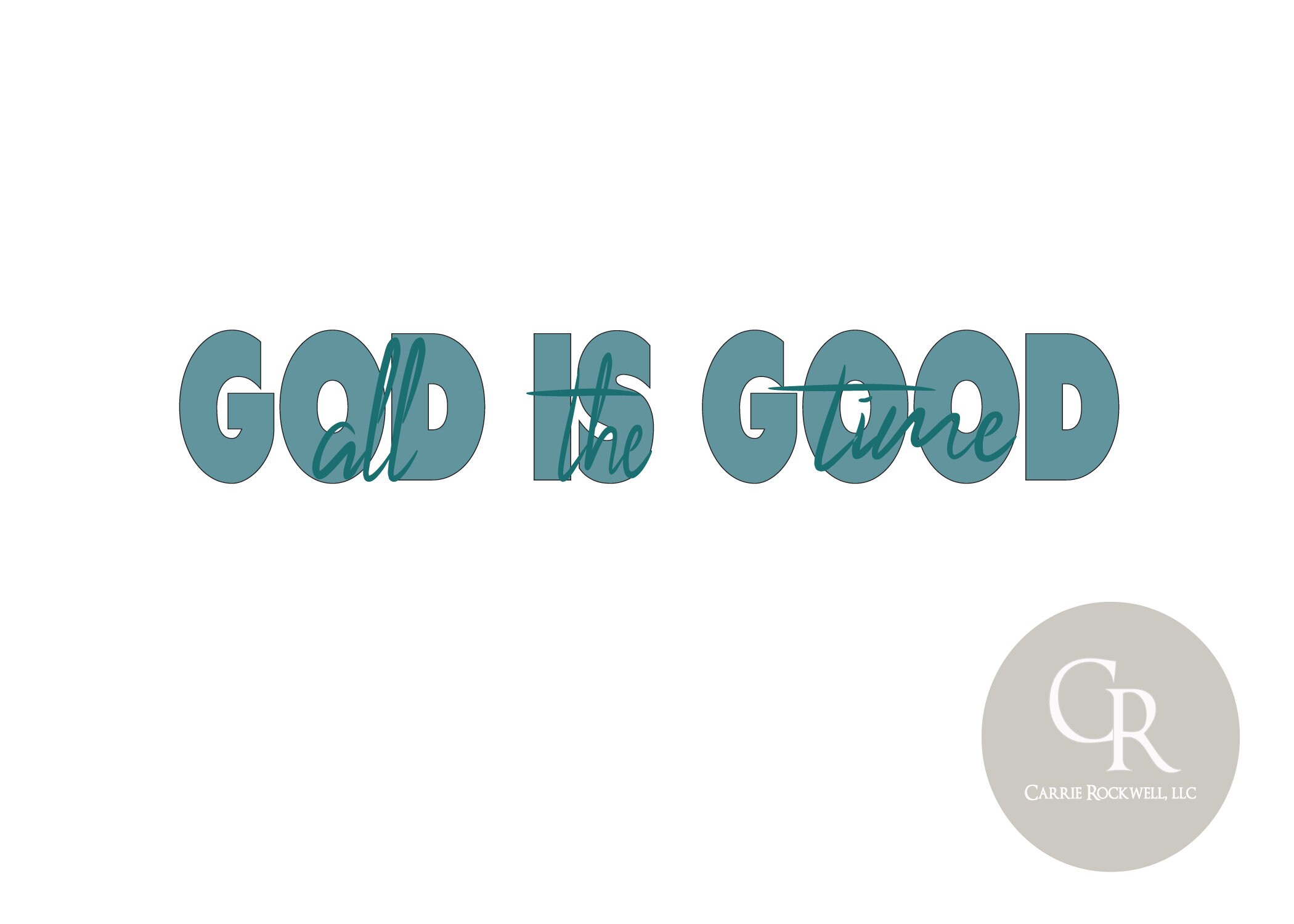 God is Good All the Time Teal/blue Sublimation Design - Etsy
