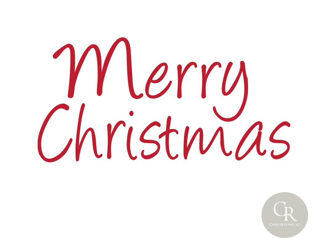 Merry Christmas Red Letters Sublimation Design - Etsy