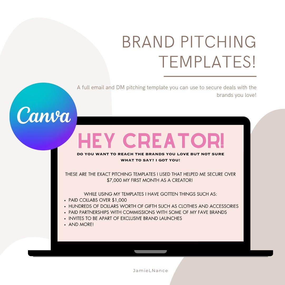 Brand Pitching Templates for Email and Dms - Etsy