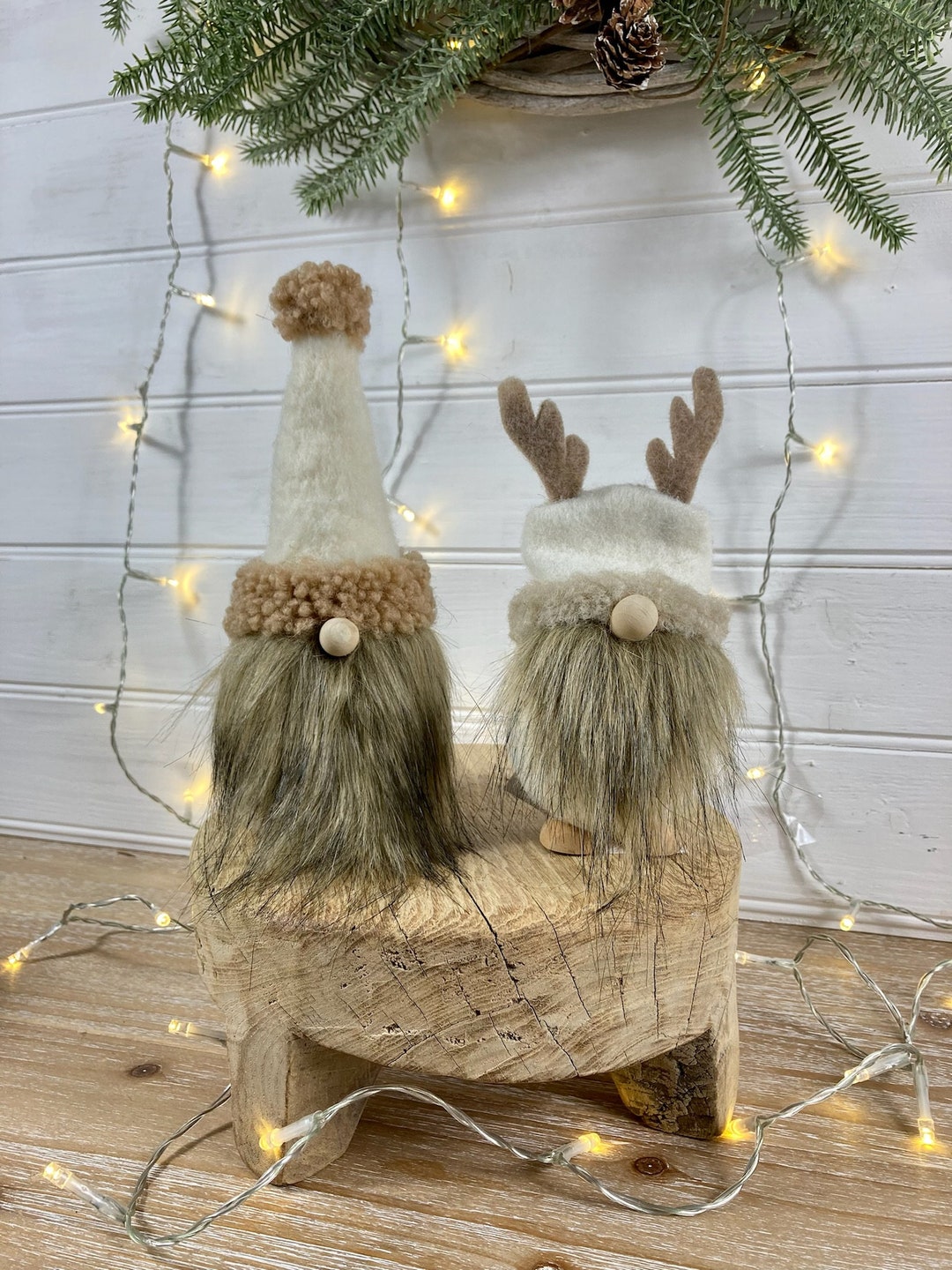 Christmas Gonk, Santa Gonk, Reindeer Gonk, Nordic Gnome, Cream Gonk ...