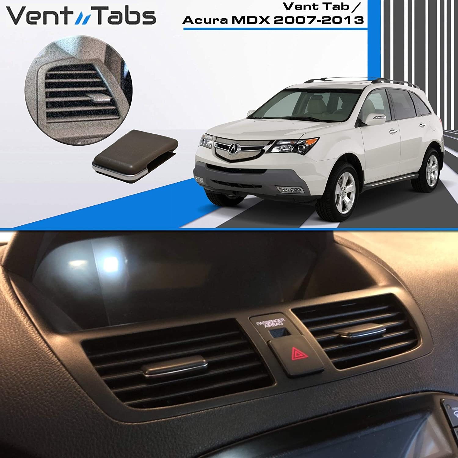 Vent Tabs for Acura MDX 2007-2013 Air Conditioning Vent Replacement Tab ...