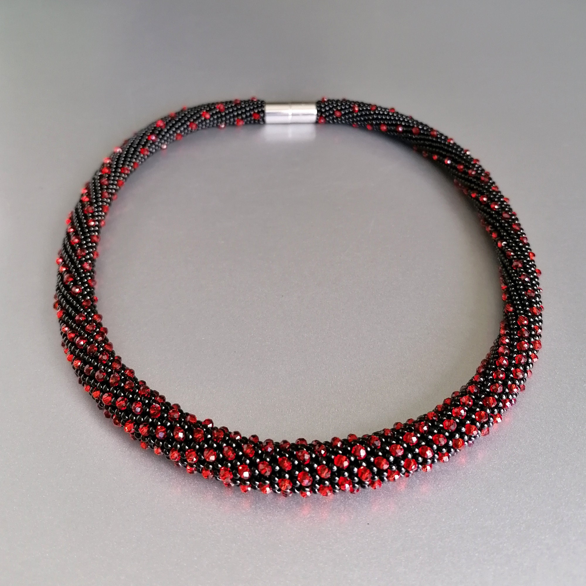 Bead Crochet Pattern, Crochet Tutorial, Beaded Necklace, Bead Rope ...