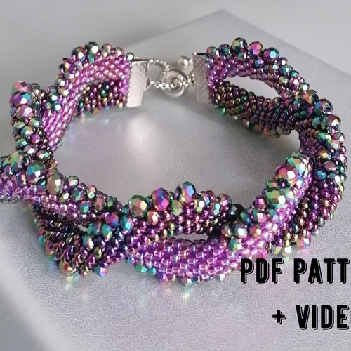 Pattern Crochet Beaded Bracelet Jewelry Crochet Tutorial PDF - Etsy