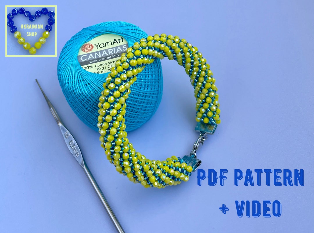 Ukraine Flag Bracelet Pattern Bead Crochet Pattern Stand - Etsy
