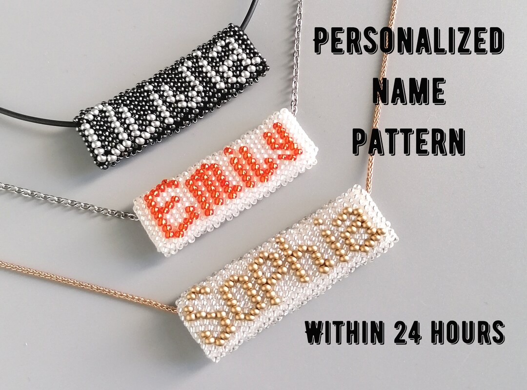 Personalized Name Bead Crochet Pattern Personalized Name - Etsy