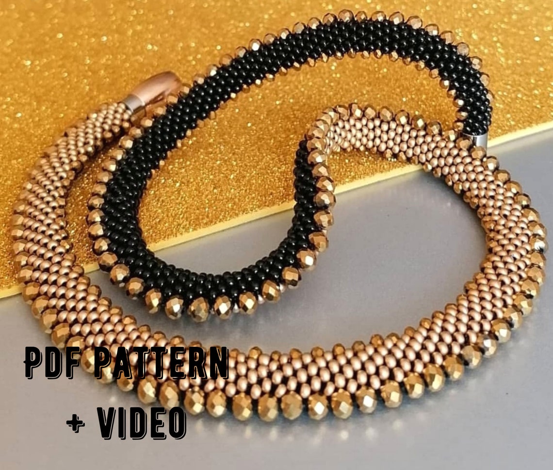 Bead Crochet Pattern Crochet Necklace Crochet Tutorial Bead - Etsy