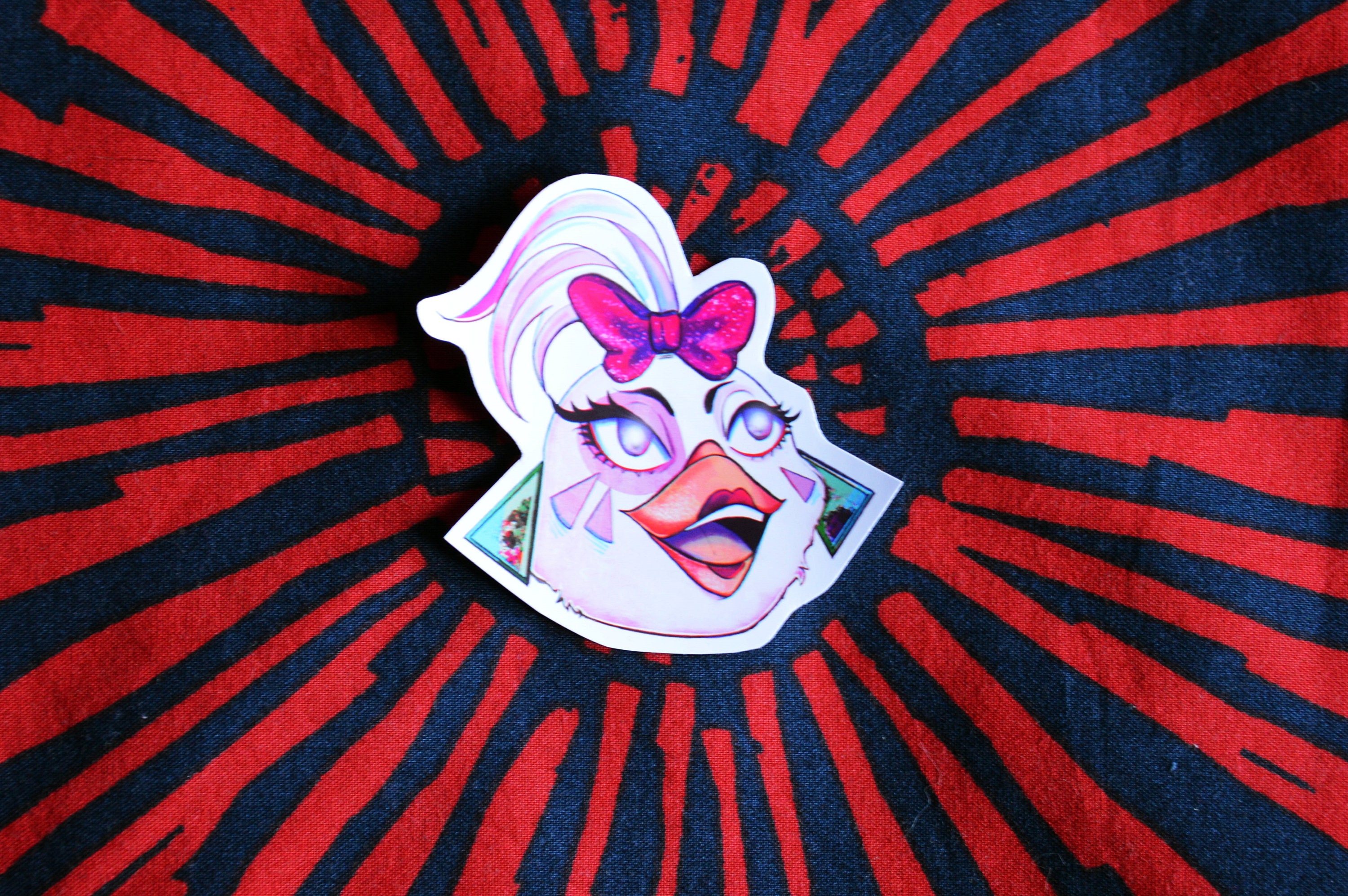 Glamrock Chica Stickers Chica Face of Mazercise Five | Etsy Australia