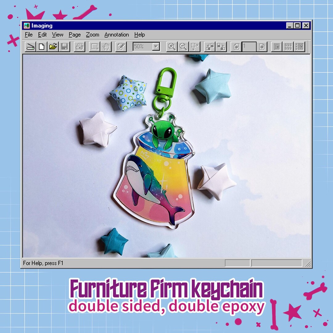 Silly Alien and Shark Acrylic Keychain - Aftonsparv - Alien - Ikea ...
