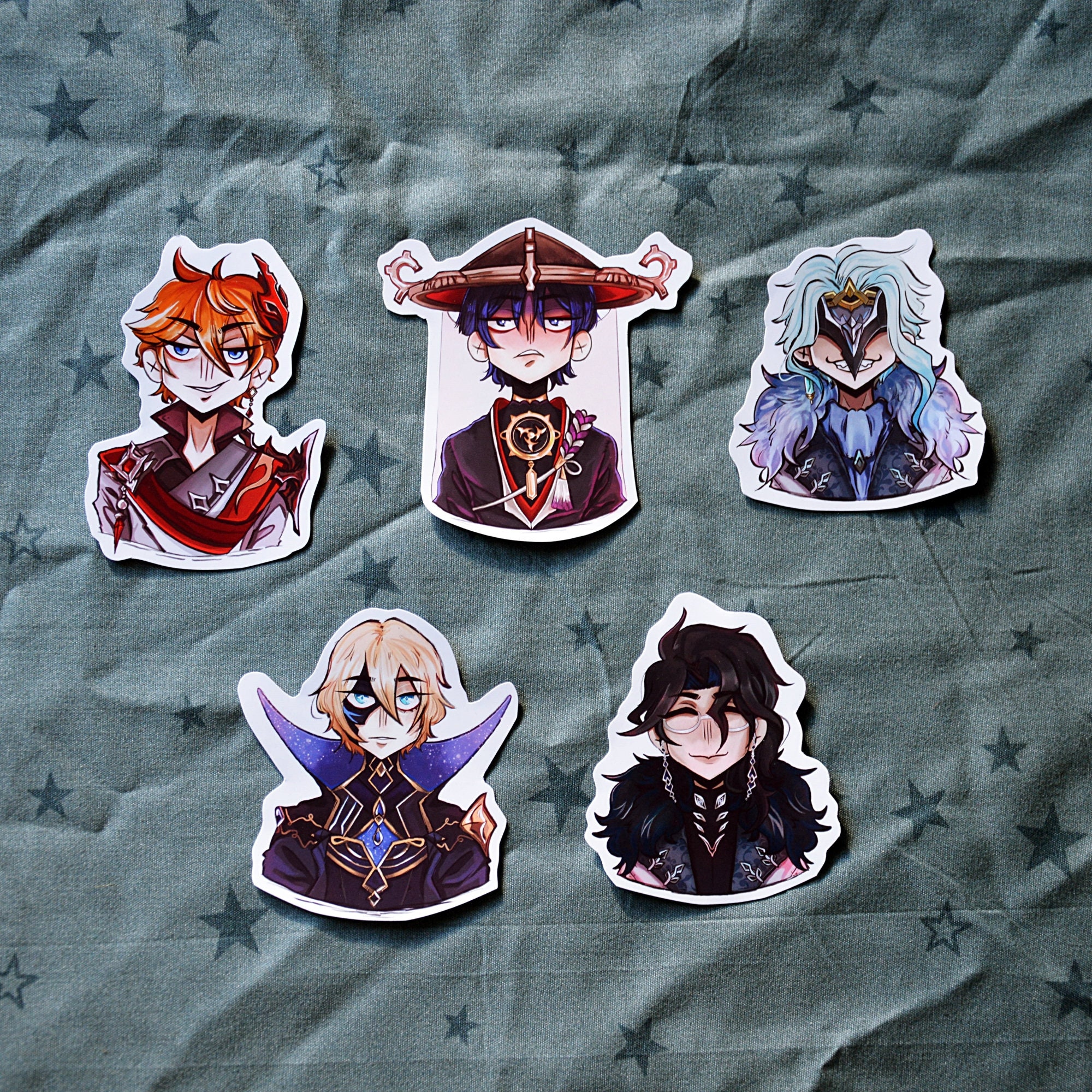Genshin Impact Chibi Stickers Fatui Harbringers Childe - Etsy