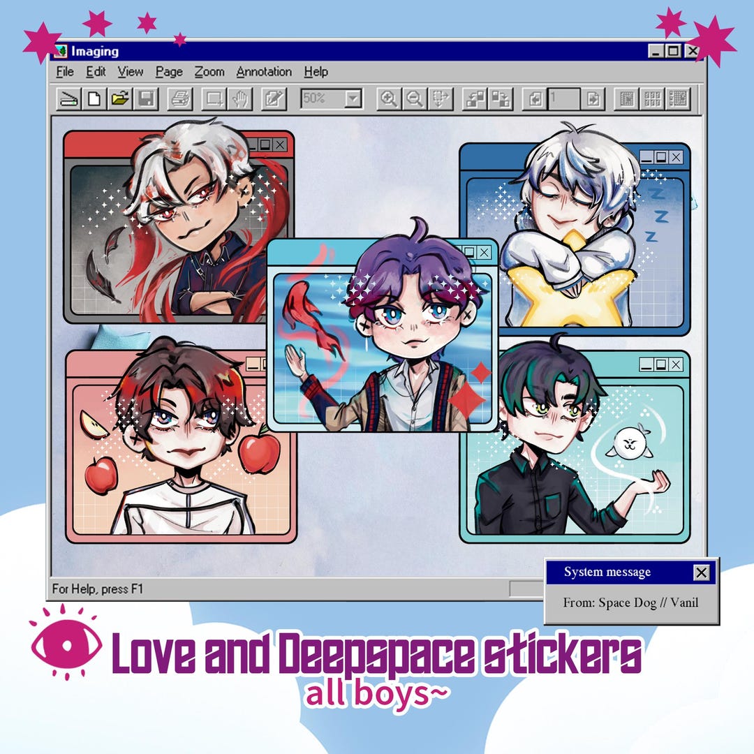 Love and Deepspace Sticker Set - Rafayel, Sylus, Caleb, Xavier, Zayne ...