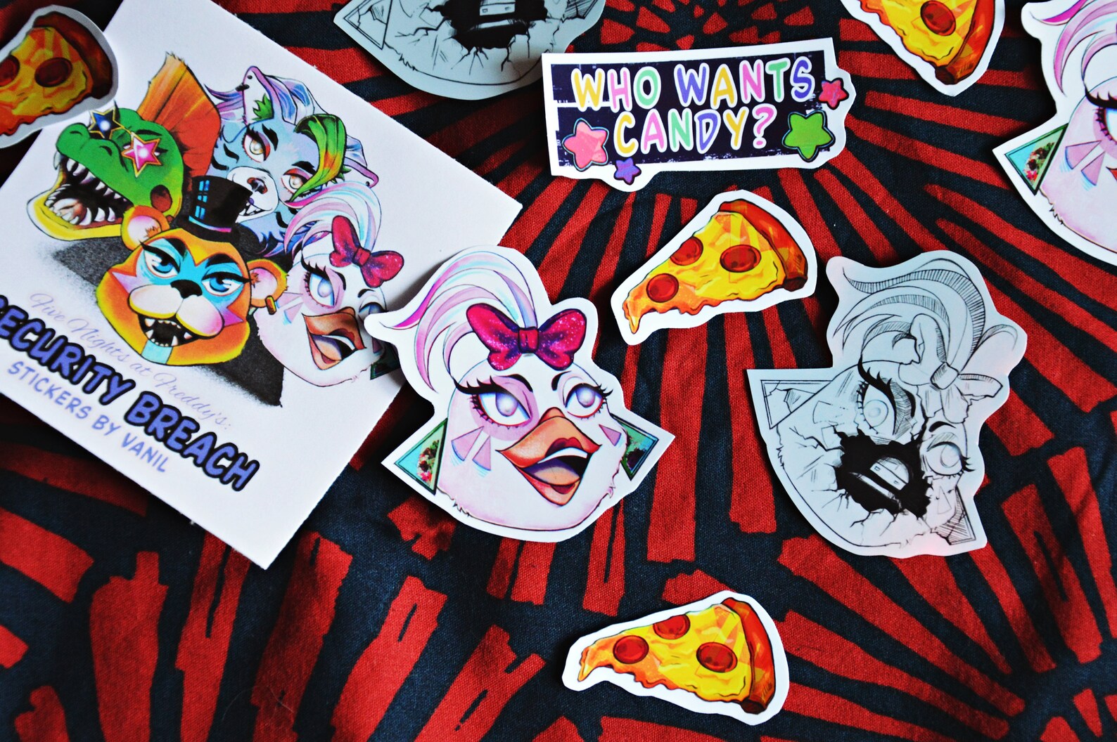 Glamrock Chica Stickers Chica Face of Mazercise Five - Etsy Australia