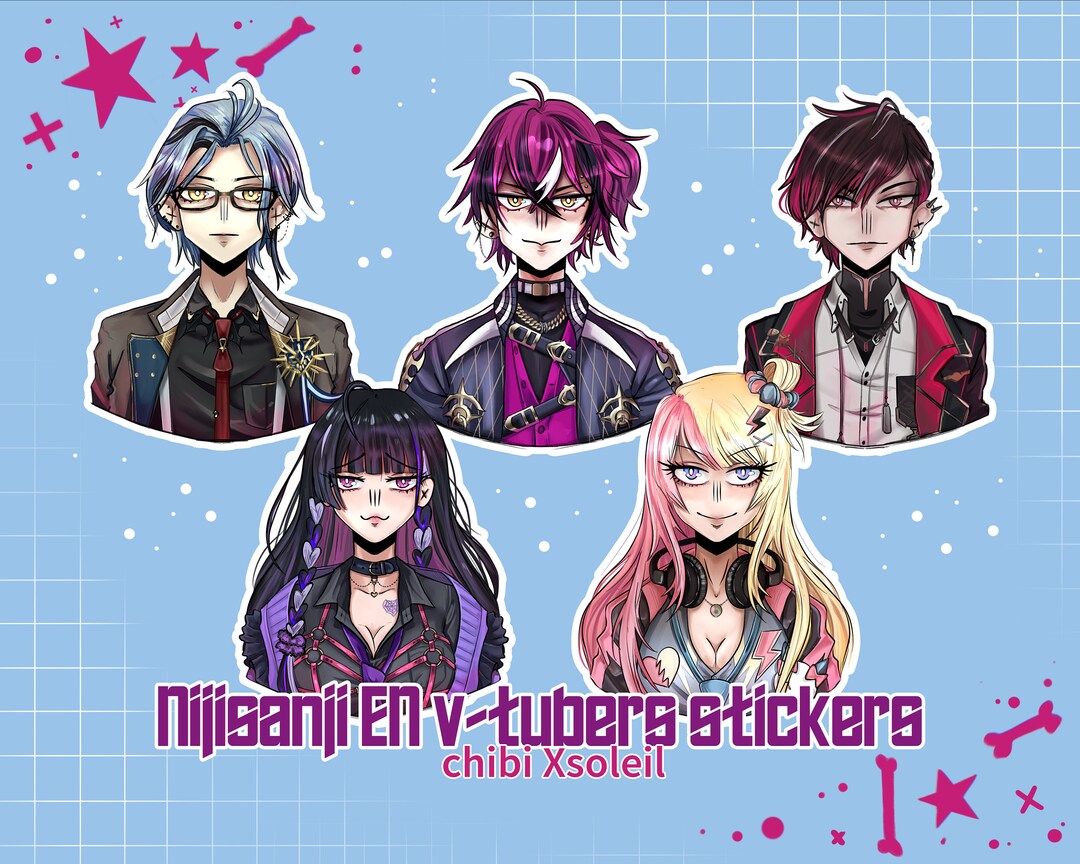 NIJISANJI EN XSOLEIL Stickers Hex Haywire Kotoka Torahime Meloco Kyoran ...
