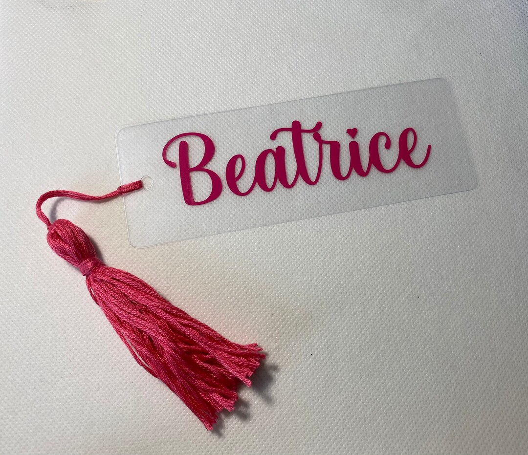 Personalised Acetate Book Mark With Tassel - Etsy UK