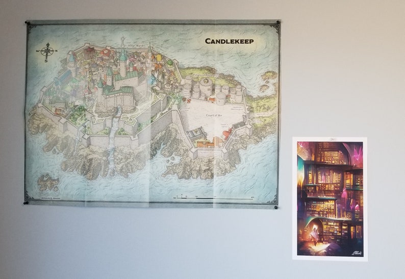 Candlekeep Library Poster (download File), DND, D&D, Candlekeep ...