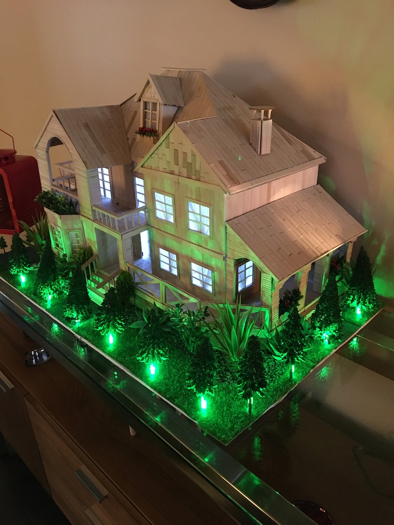 Popsicle Sticks House - Etsy