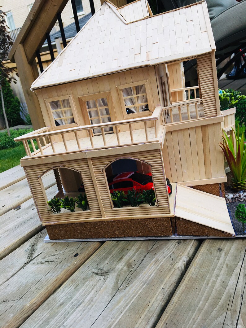 Popsicle Sticks House - Etsy