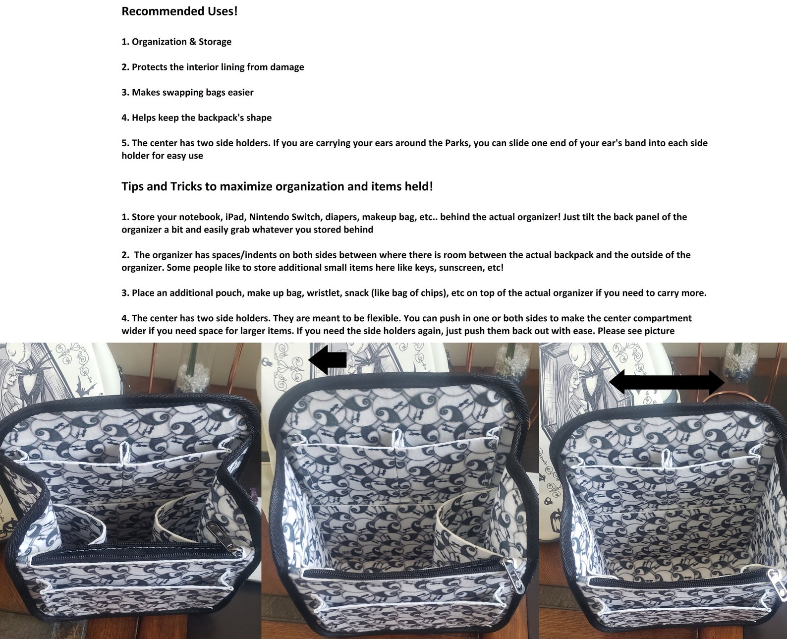 Mini Backpack Organizer Transferable Insert for Loungefly - Etsy