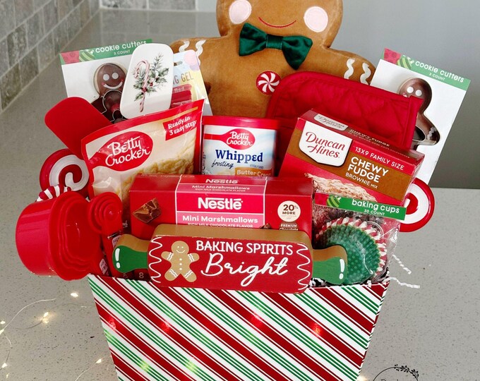 Baking Lovers Gift Basket, Holiday Gift Basket, Baking Kit Gift ...