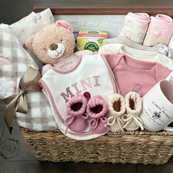 Baby Girl Basket Baby Shower - Etsy