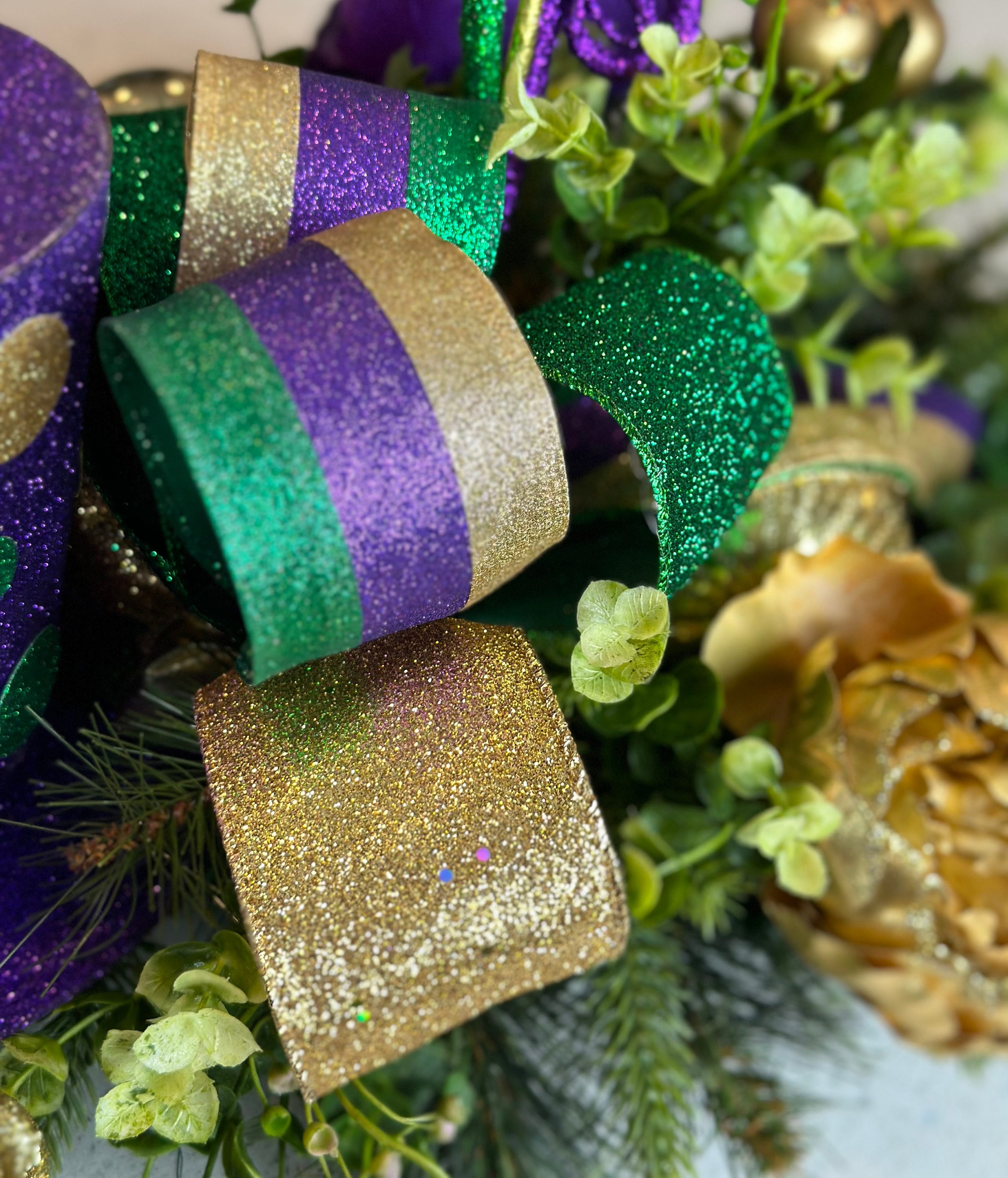 Mardi Gras Centerpiece, Mardi Gras Decorations, Fat Tuesday, Top Hat ...