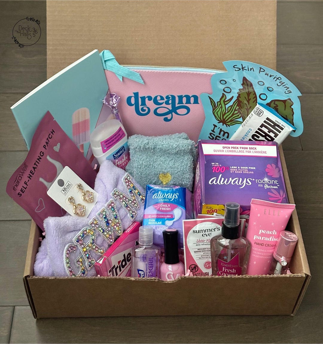 First Period Gift Box, Welcome to Womanhood, Menstruation, Teens ...