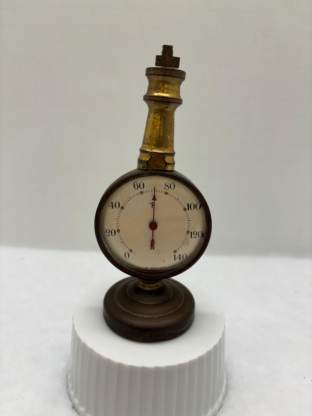 Vintage Brass Tabletop Thermometer Made in West Germany - Etsy