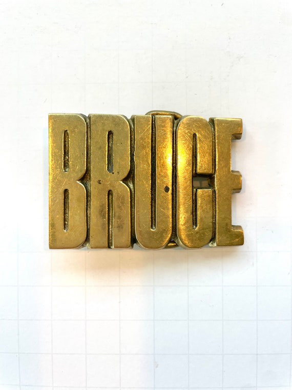 New Brass Bruce Brucie Brucey Brus Name Hippie 1970s … - Gem