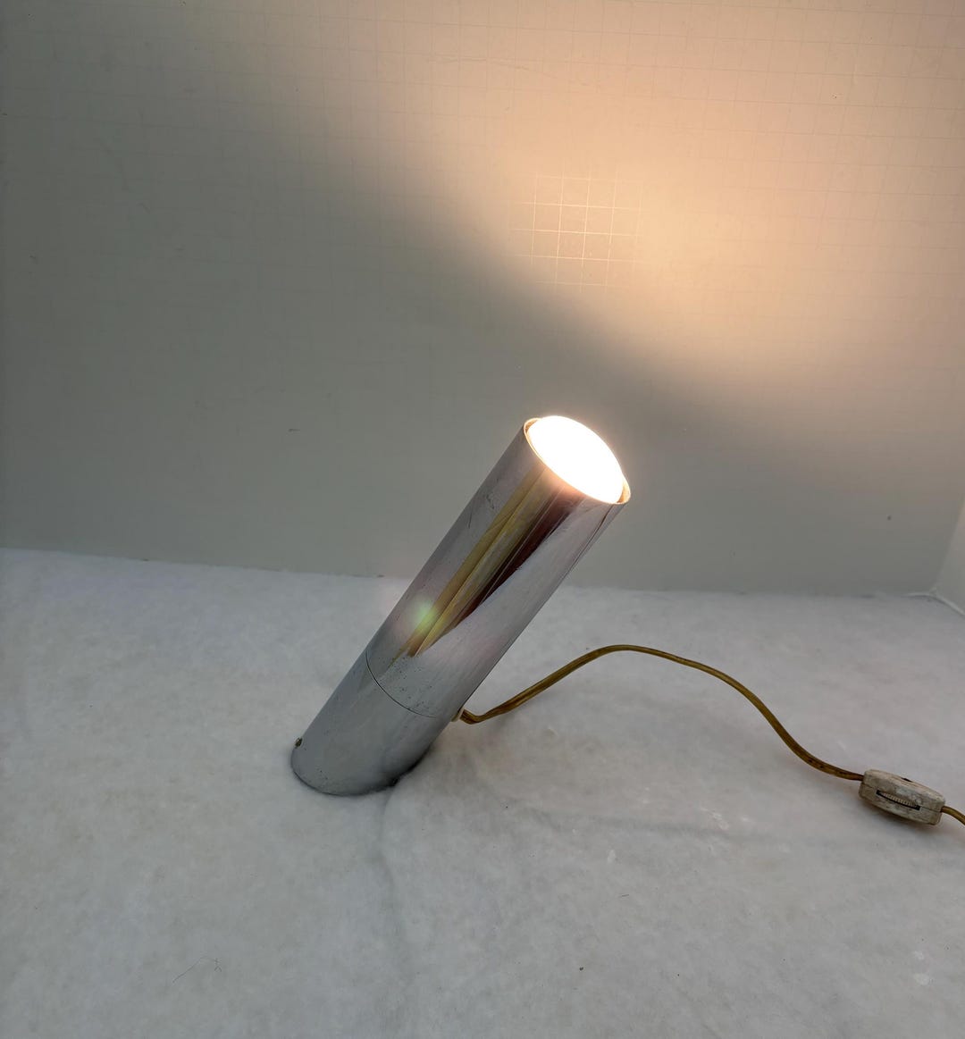 Vintage Mid Century Chrome Slant Table Desk Lamp - Etsy