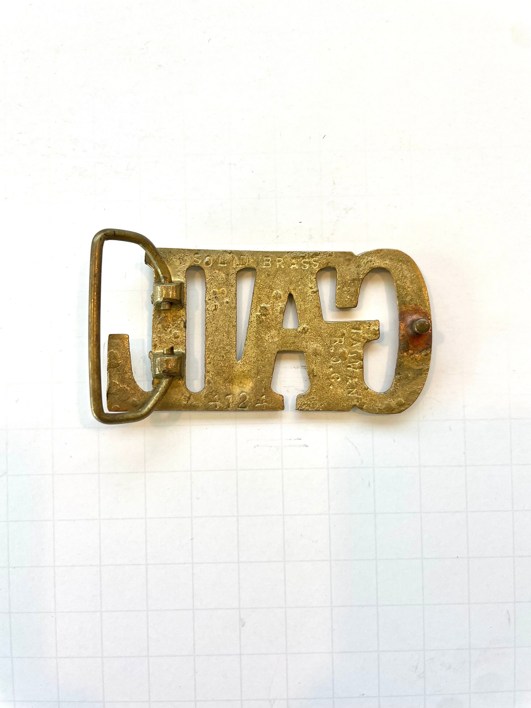 GAIL Vintage Brass Belt Buckle - Etsy