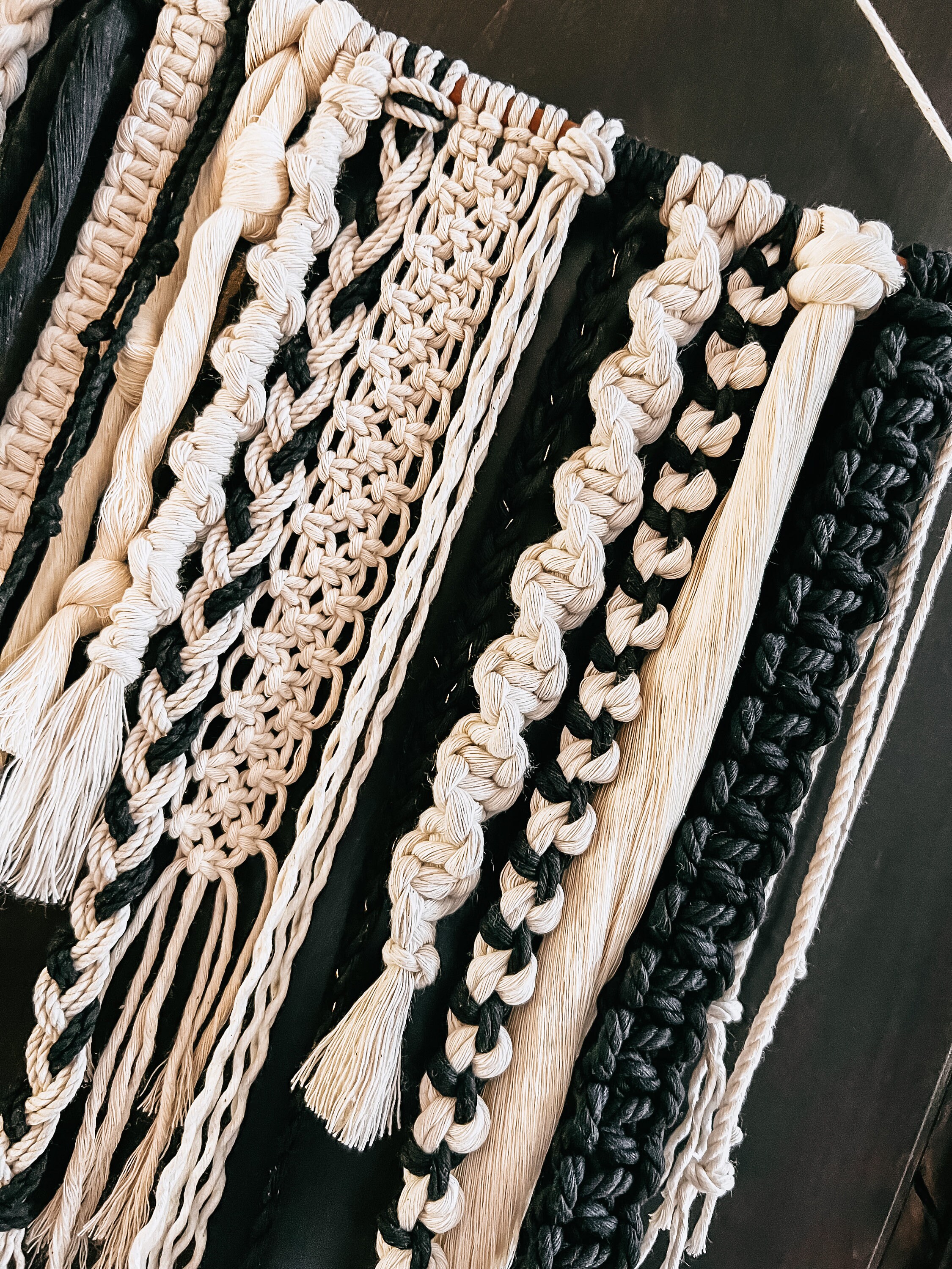 Arrow Macrame Art in Black and White - Etsy