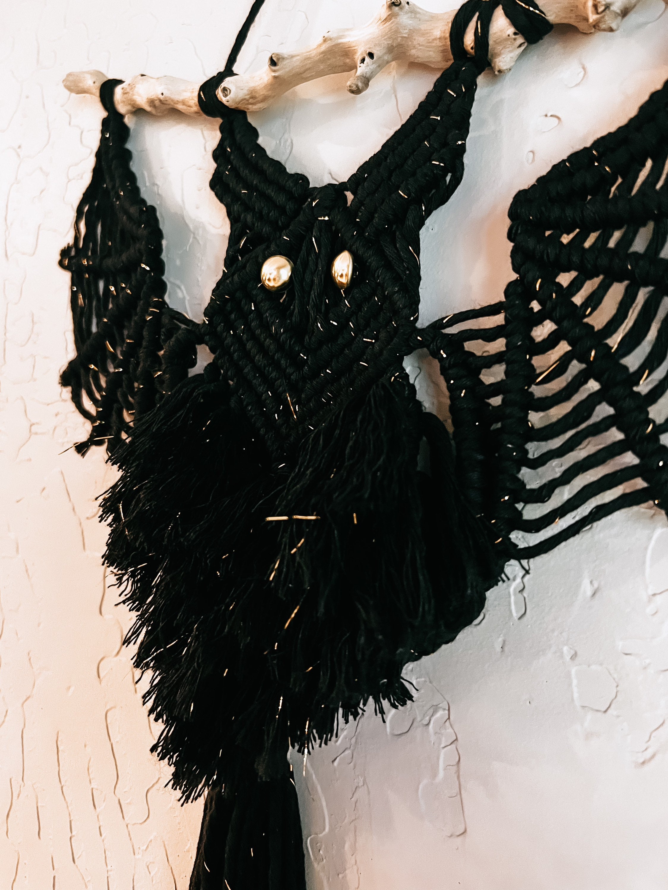 Macrame Bat Halloween Wallhanging Macramé - Etsy