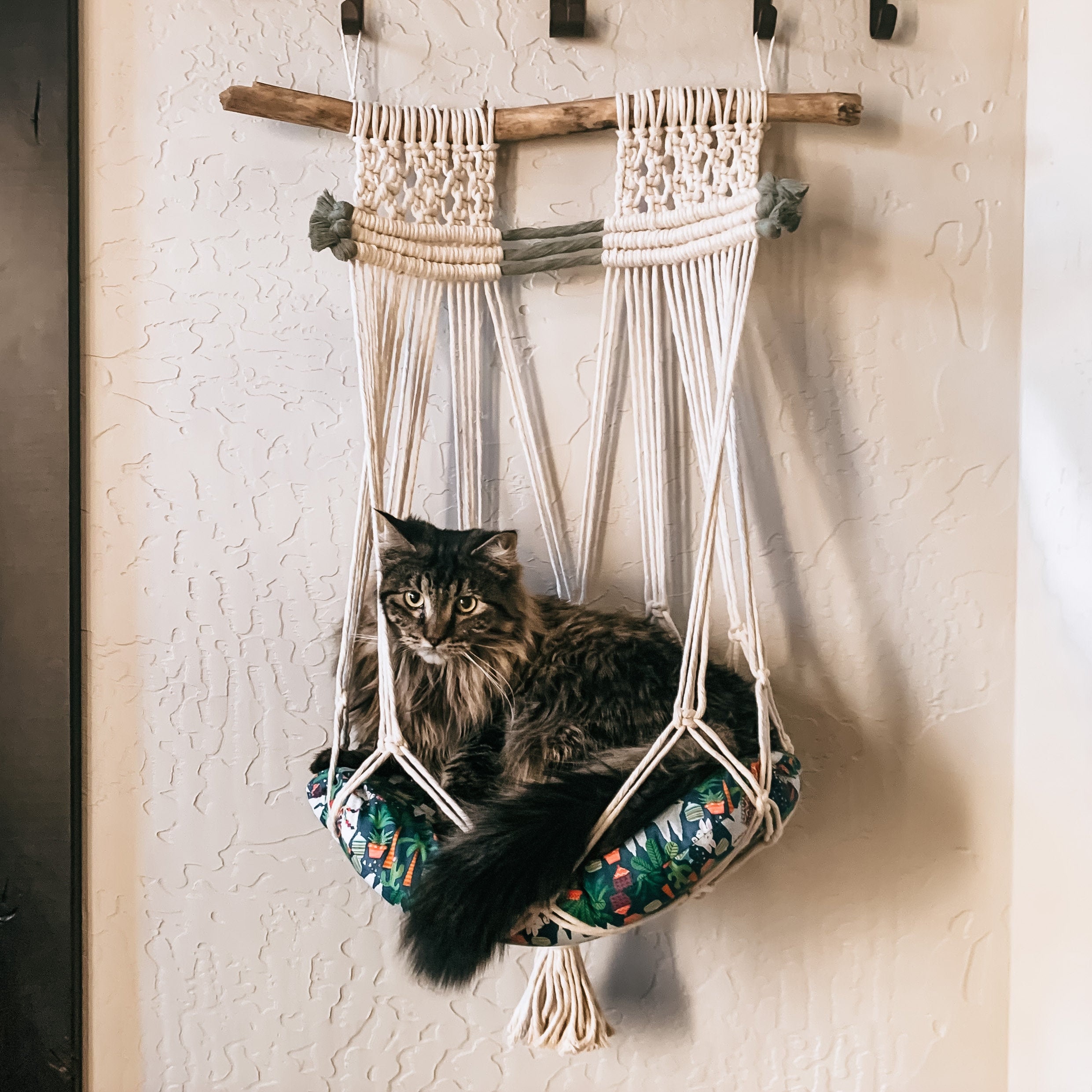 XL Macrame Pet Bet Cat Bed Nest Boho Pet Bed Pad - Etsy