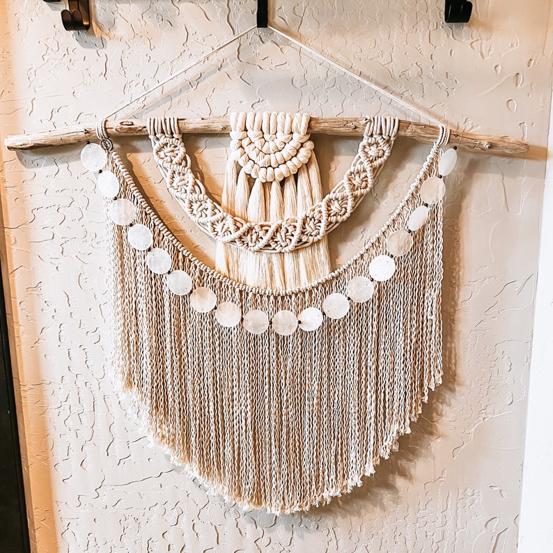 Ocean Macrame Wall Art Seashell Inspired Cotton Cord - Etsy