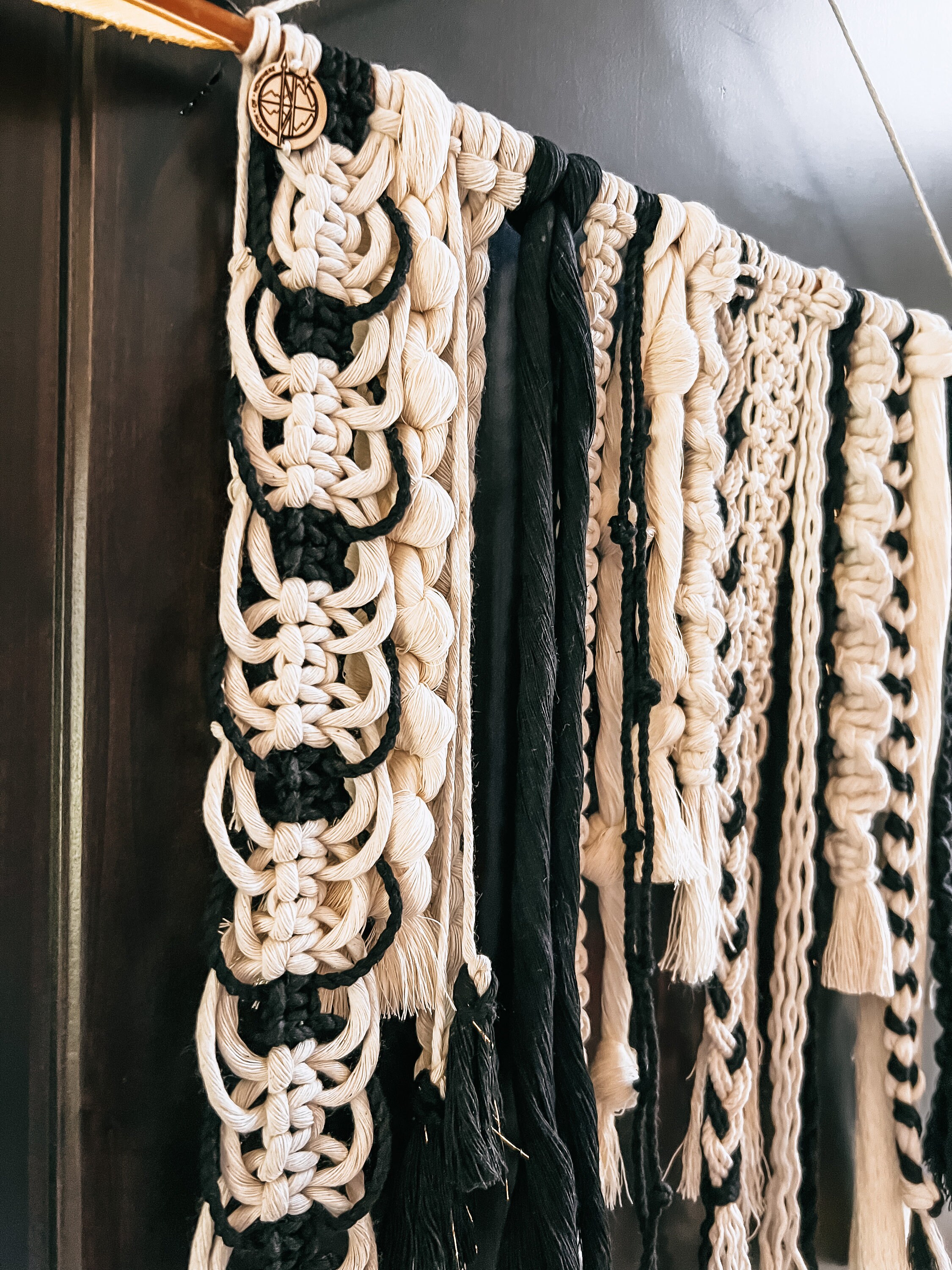 Arrow Macrame Art in Black and White - Etsy