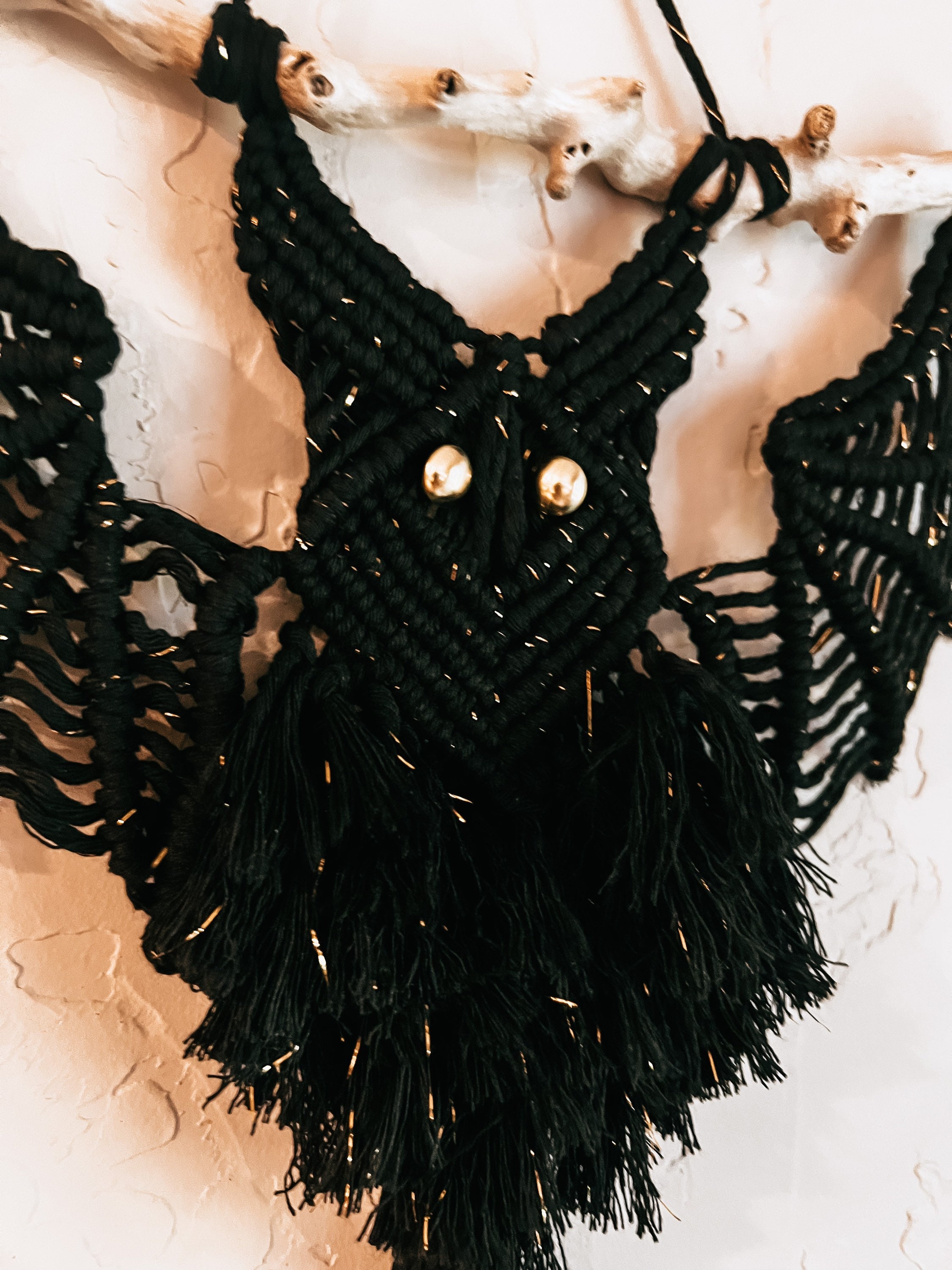 Macrame Bat Halloween Wallhanging Macramé - Etsy