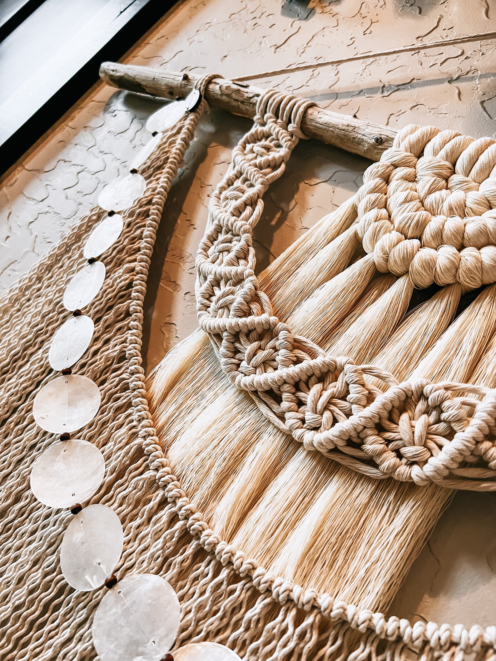 Ocean Macrame Wall Art Seashell Inspired Cotton Cord - Etsy