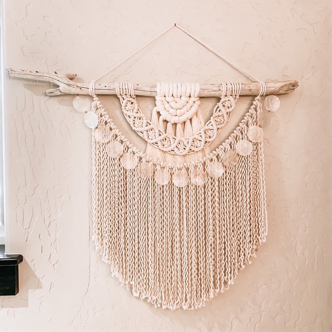 Ocean Macrame Wall Art Seashell Inspired Cotton Cord | Etsy