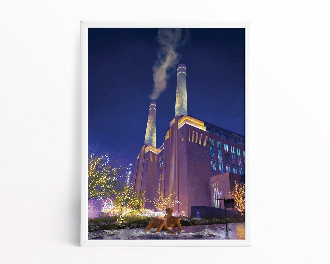Illustration Poster Battersea Power Station A4 A3 A2 - Etsy