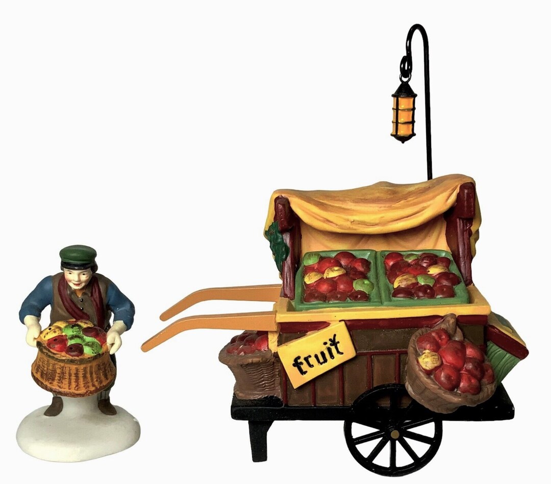 New CHELSEA FRUIT MONGER & Cart, Department 56 Dickens Village, 58130 ...