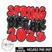 Red and Black Retro Font Spring Break 2025 Png File | Instant Digital ...
