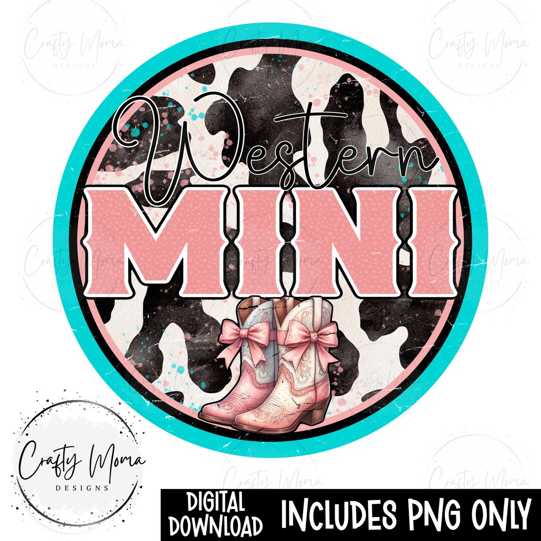 Western Mini PNG | Cow Print Mini Png | Instant Digital Download ...