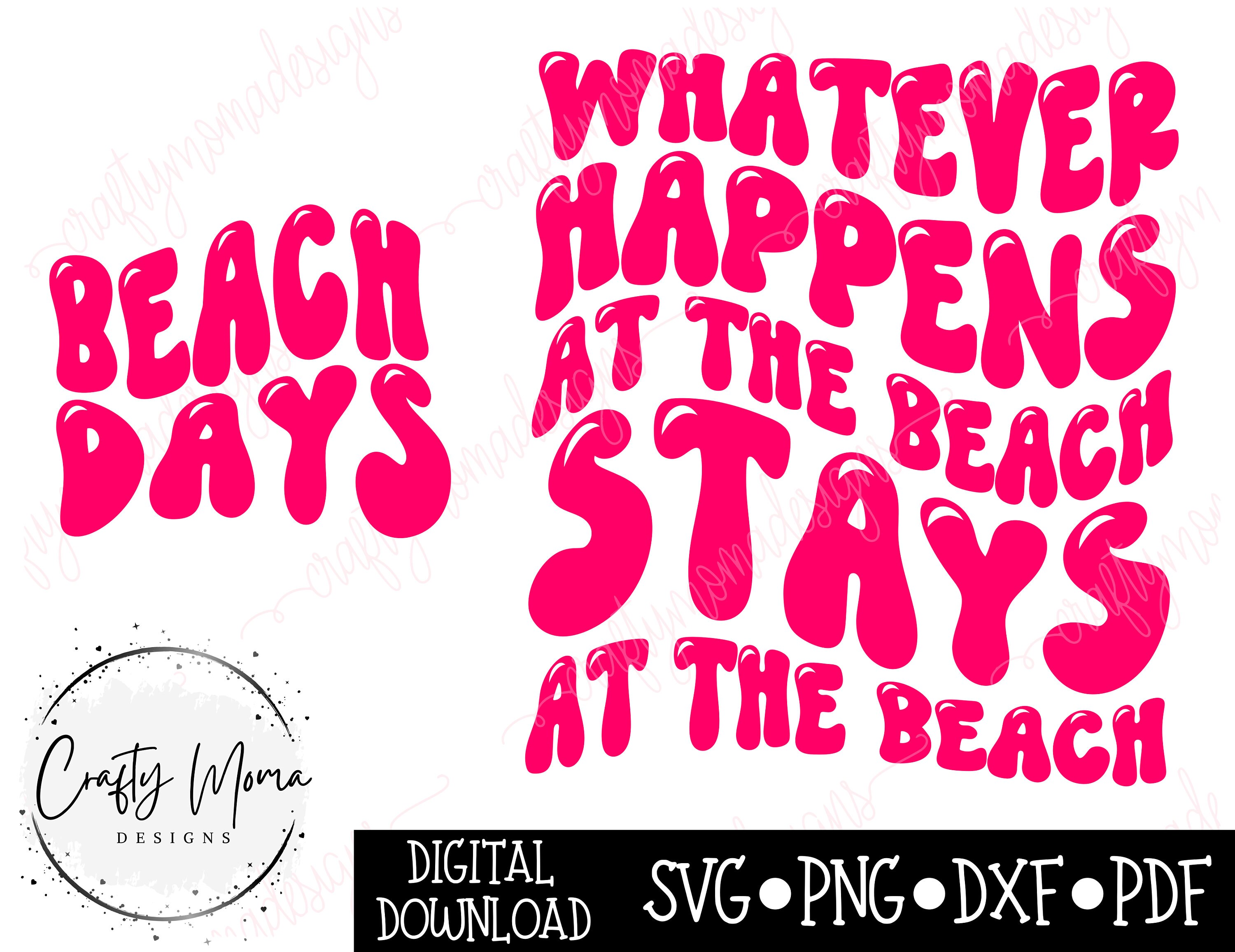 Beach SVG Beach Trip Svg Retro Font Spring Break PNG Beach Days SVG ...